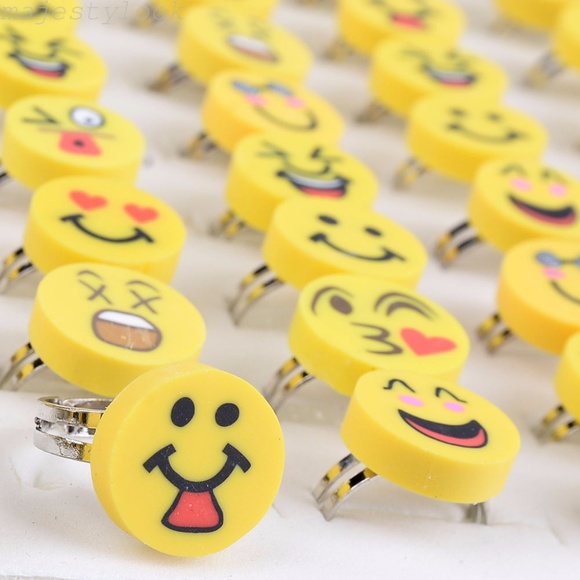 Accessories | Emoji Rings 5 Count | Poshmark